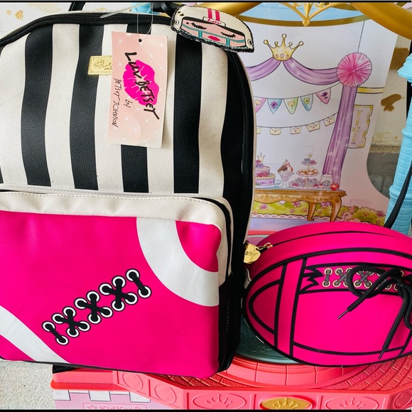 Betsey Johnson | Bags | Football Themed Backpack | Poshmark